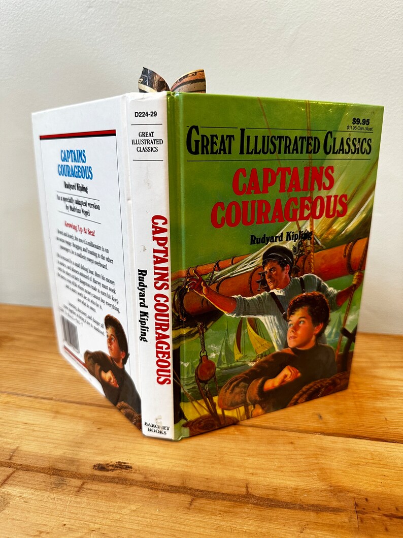Captain Courageous Book Art Sculpture - Vintage Comic Book Paper ...