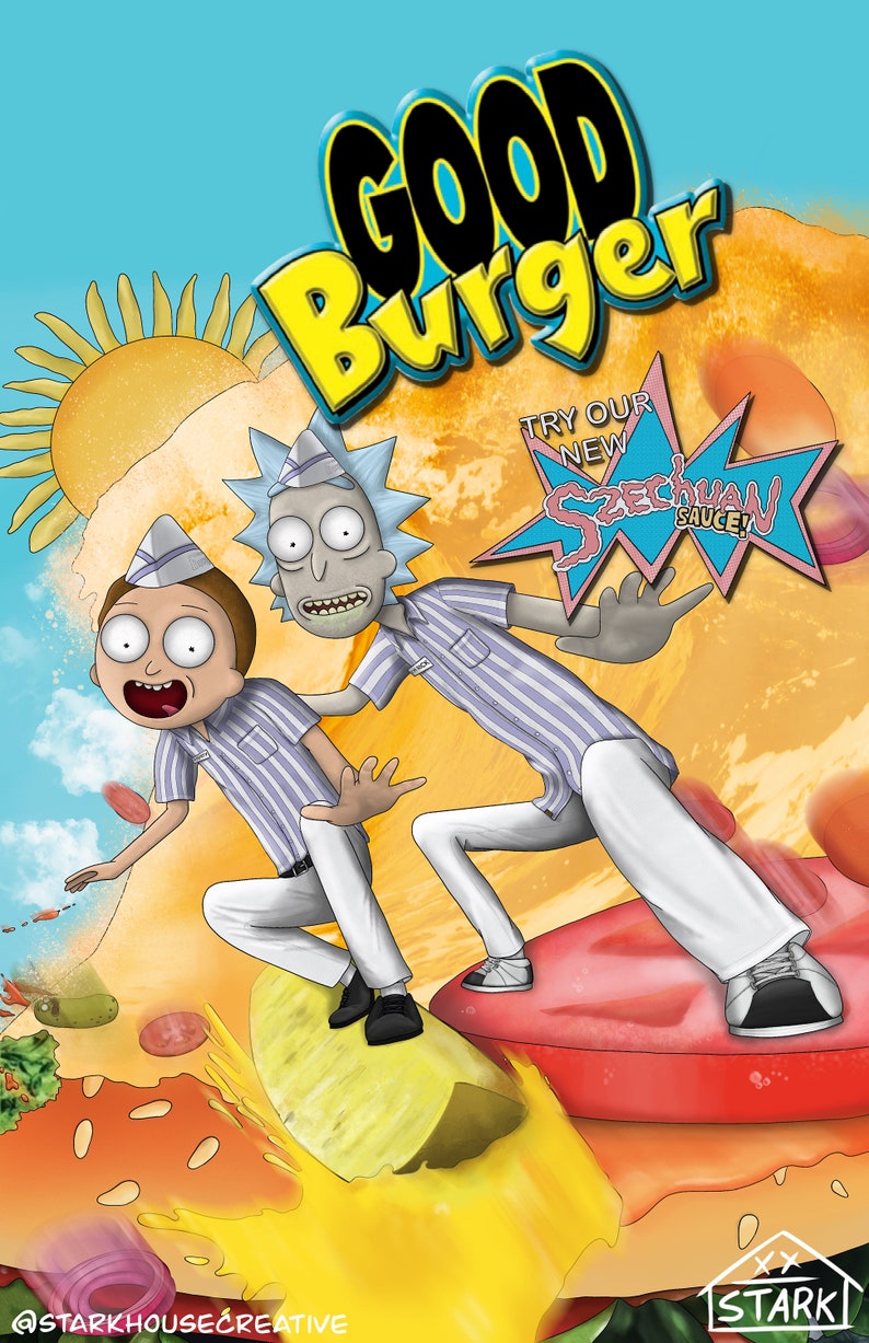 Rick and Morty Good Burger Poster - Etsy