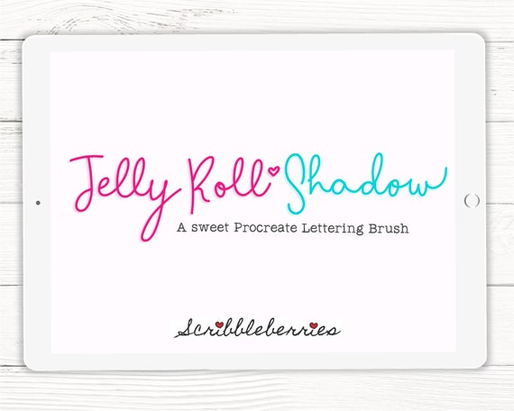 Jelly Roll Shadow Lettering Procreate Brush Procreate Micron - Etsy