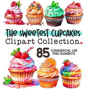 Cupcake Clip Art, Png Clip Art, Cupcake Clipart, Commercial Use Clipart ...