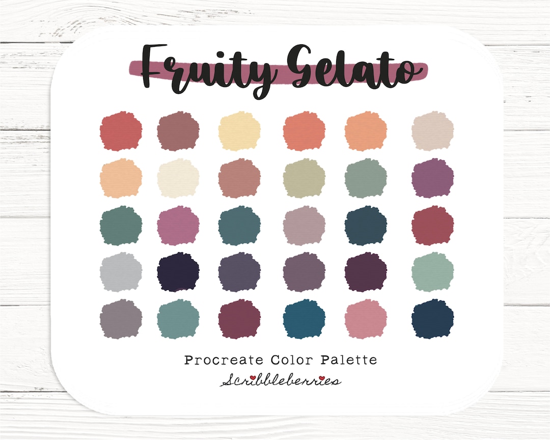 Fruity Gelato Color Palette, Procreate Color Palette, Color Palette ...