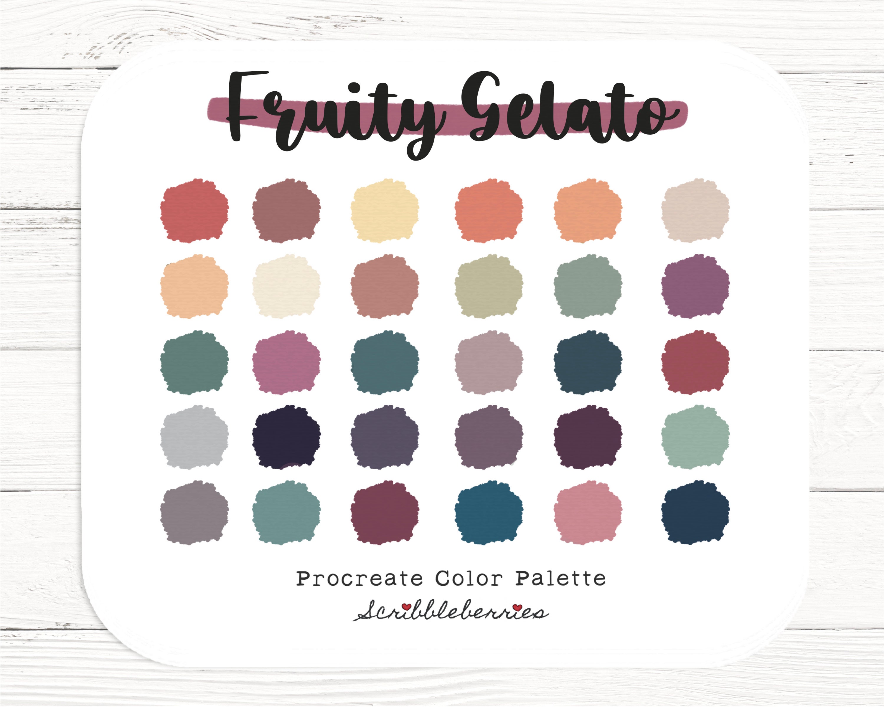 Fruity Gelato Color Palette, Procreate Color Palette, Color Palette ... Fruity Gelato Color Palette, Procreate Color Palette, Color Palette ...