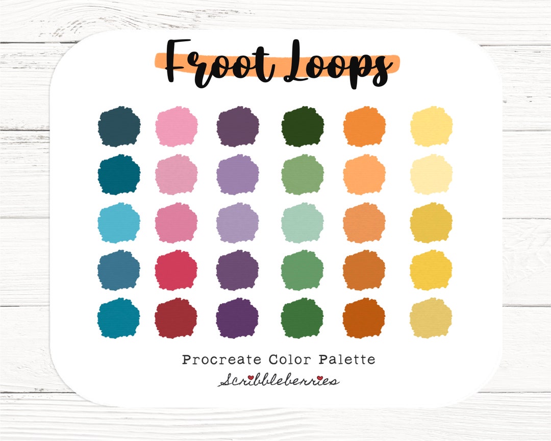 Froot Loops Procreate Color Palette, Colorful Palette, Color Palette ...