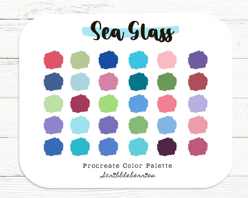 Sea Glass Procreate Color Palette: 30 Earthy Colors (.swatch File) - Etsy