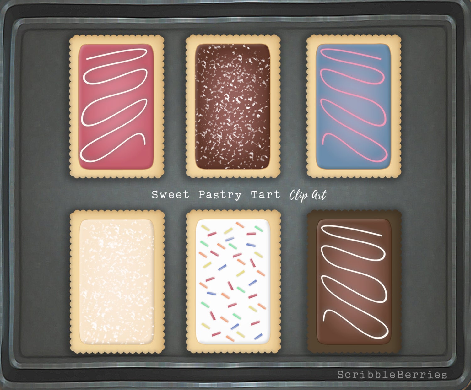 Sweet Pastry Tart Clip Art Cute Clip Art tart clip art tart | Etsy