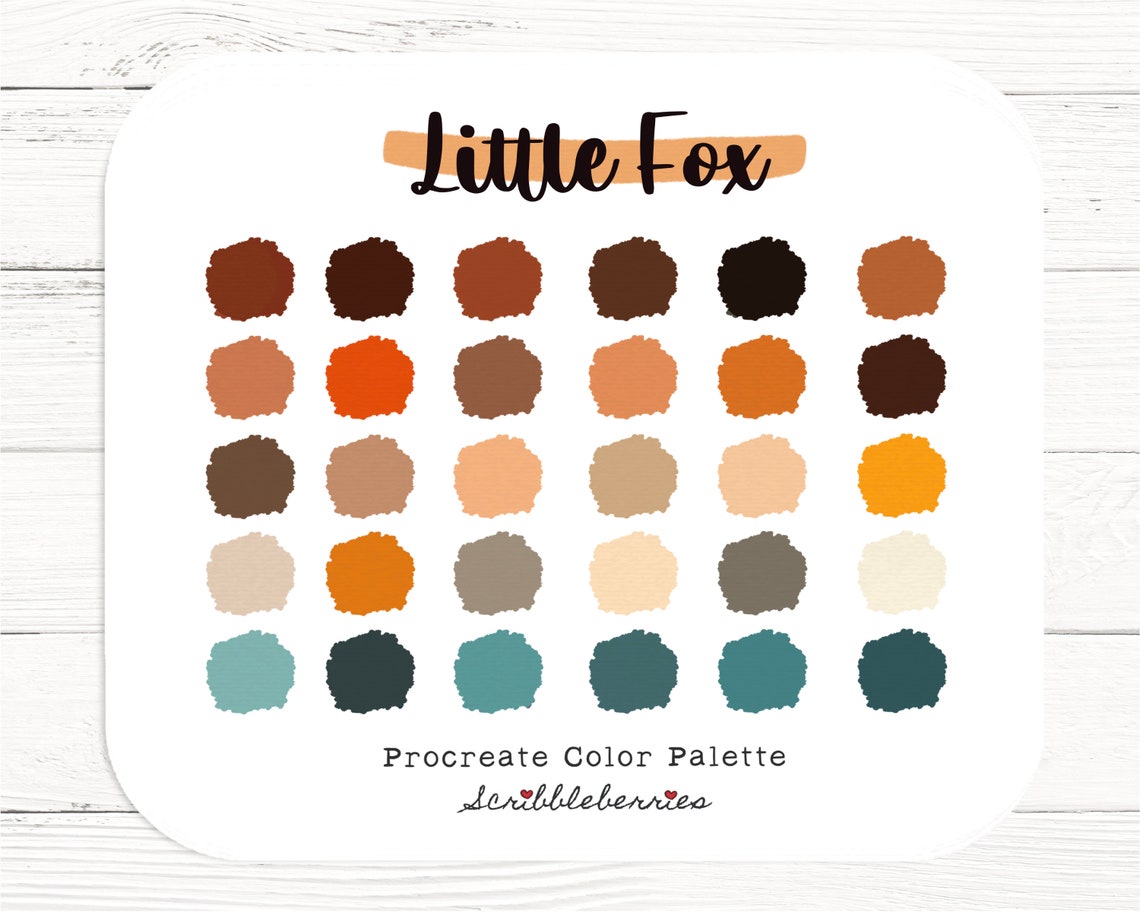 Little Fox Color Palette Bright Palette Palette Ipad Pro - Etsy