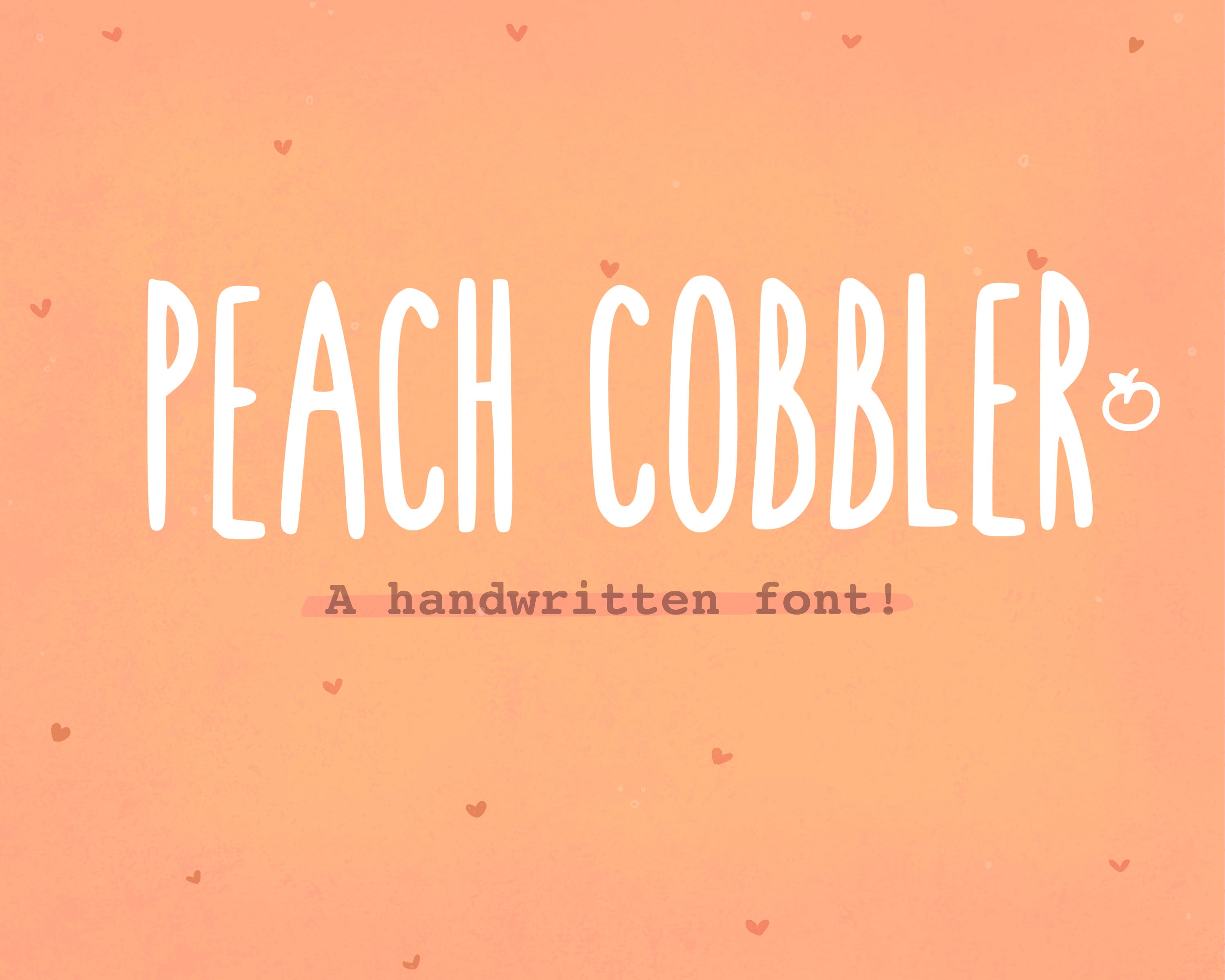 Peach Cobbler Handwritten Font Cute Font Handwritten Font - Etsy UK