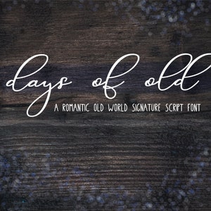 Days of Old Script Font, Cute Font, Handwritten Font, Commercial Use ...