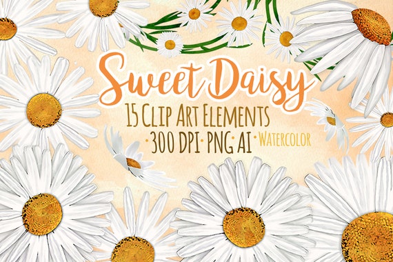 Daisy Clip Art Flower Clip Art Spring Clip Art Flowers Clip - Etsy