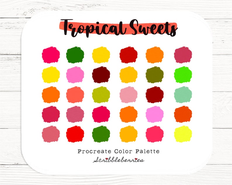 Tropical Sweets Color Palette Bright Palette Palette Ipad | Etsy