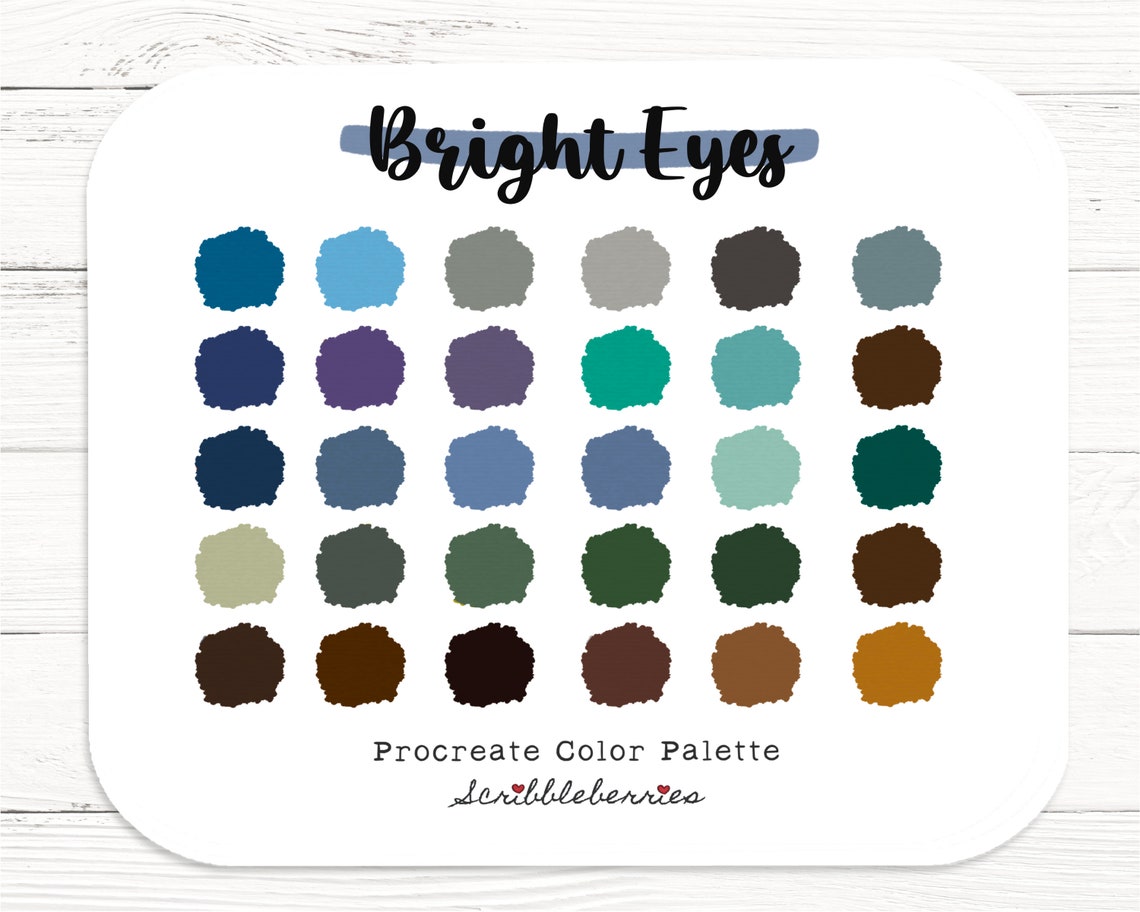 Eye Color Palette Colorful Palette Color Palette Ipad Pro - Etsy