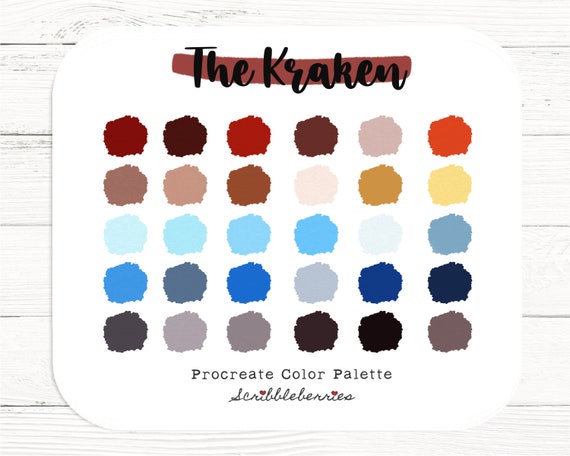 The Kraken Color Palette Procreate Color Palette Color | Etsy