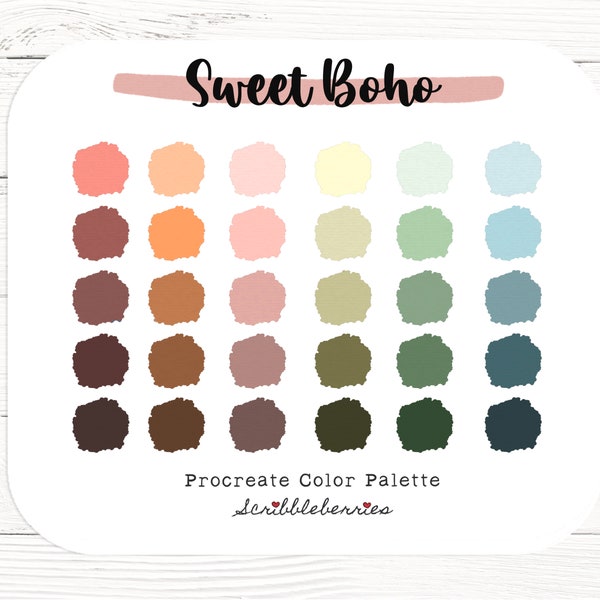 Boho Color Palette - Etsy
