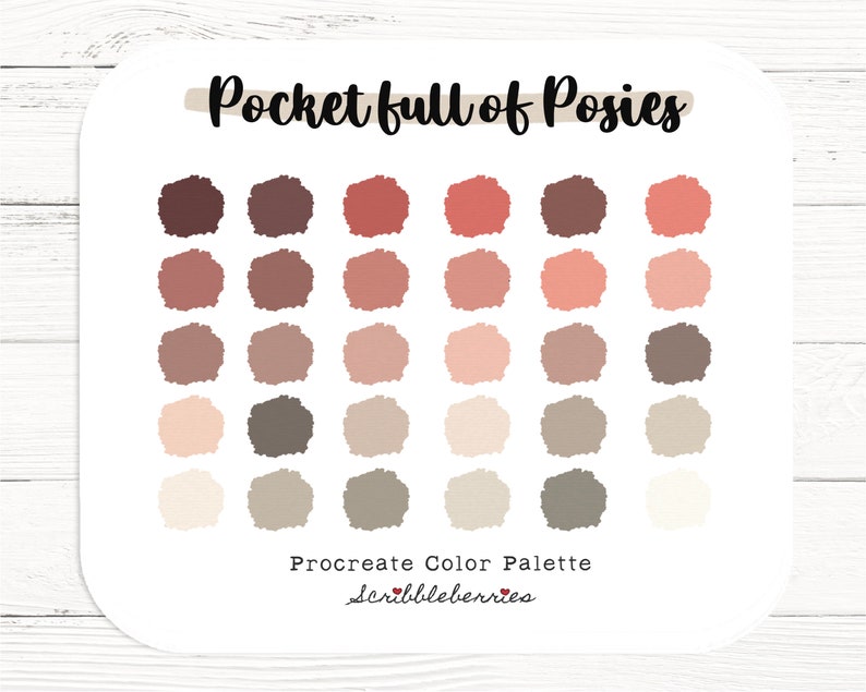 Posies Color Palette Procreate Color Palette Color Palette - Etsy
