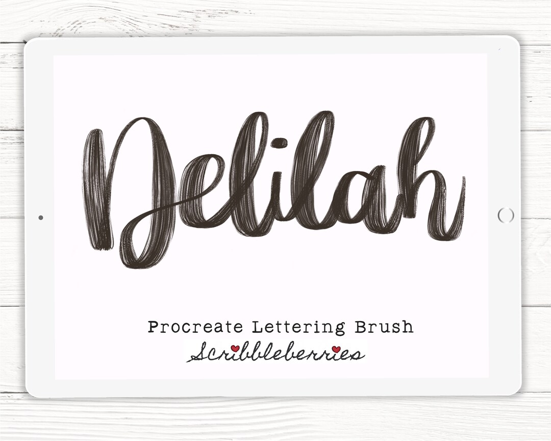 Delilah Lettering Brush, Procreate Lettering Brushes, Brushes ...