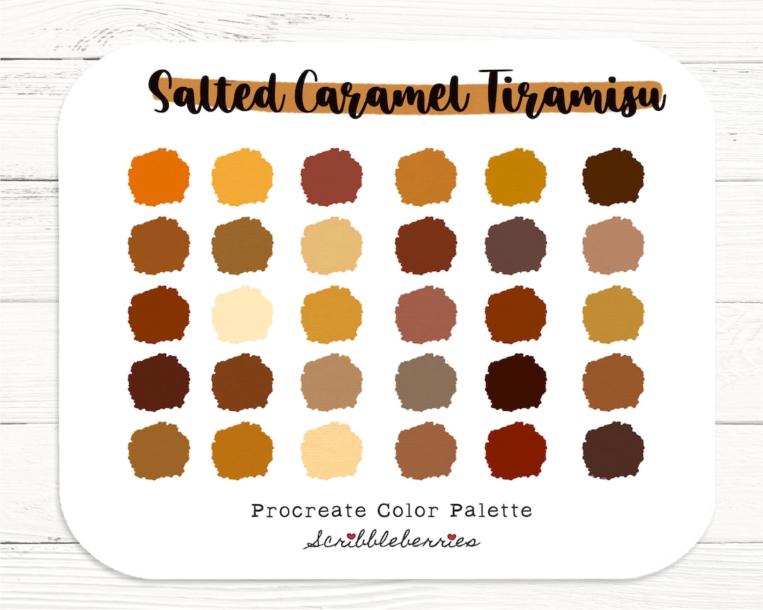Salted Caramel Tiramisu Procreate Color Palette, Colorful Palette ...