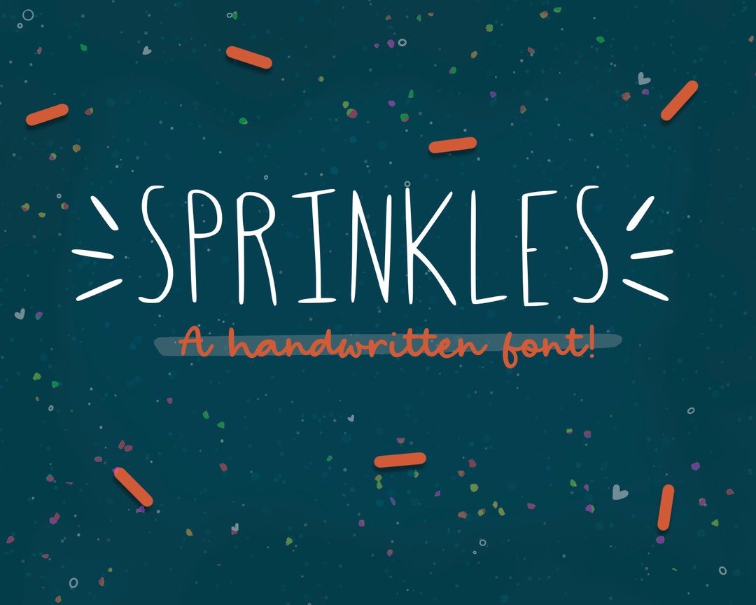 Sprinkles Handwritten Font, Playful Font (TTF, OTF) - Etsy