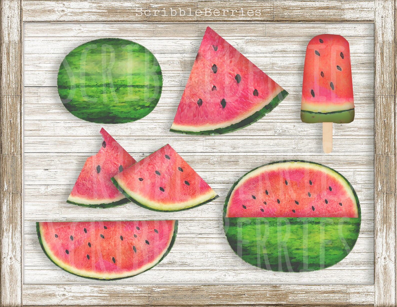 Watermelon Clip Art Melon Clip Art Watermelon Watermelon - Etsy