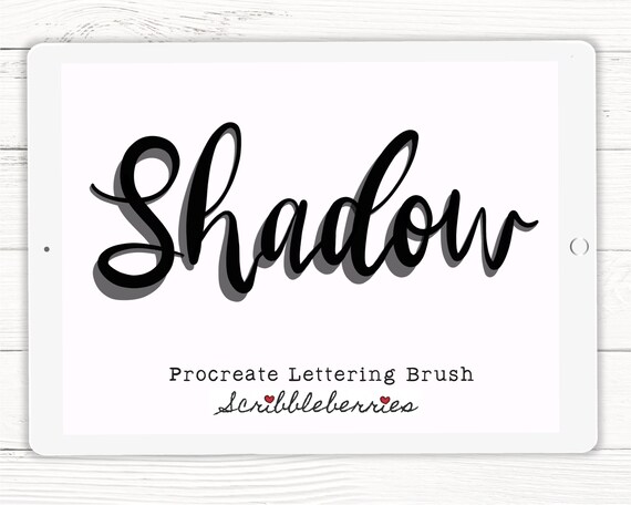 Shadow Lettering Procreate Brush Procreate Shadow Brush | Etsy