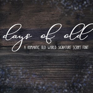 Days of Old Script Font, Cute Font, Handwritten Font, Commercial Use ...