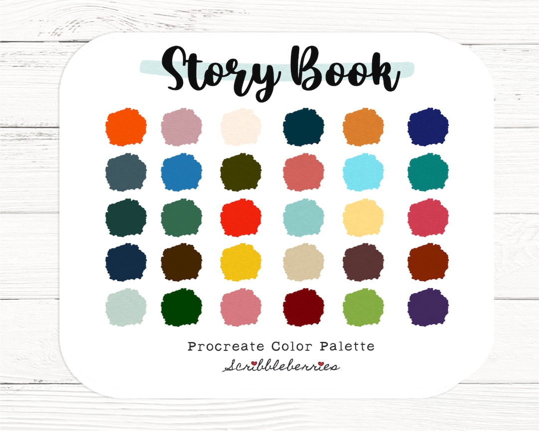 Story Book Procreate Color Palette, Color Palette, Rich Colors ...
