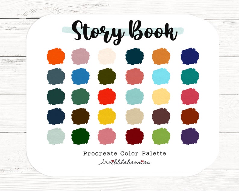 Story Book Procreate Color Palette, Color Palette, Rich Colors ...