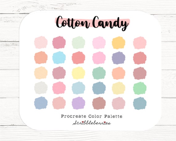 Cotton Candy Procreate Color Palette Color Swatches Color | Etsy