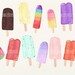 Watercolor Popsicles Clip Art, Cute Clip Art, Summer Clip Art, Popsicle ...