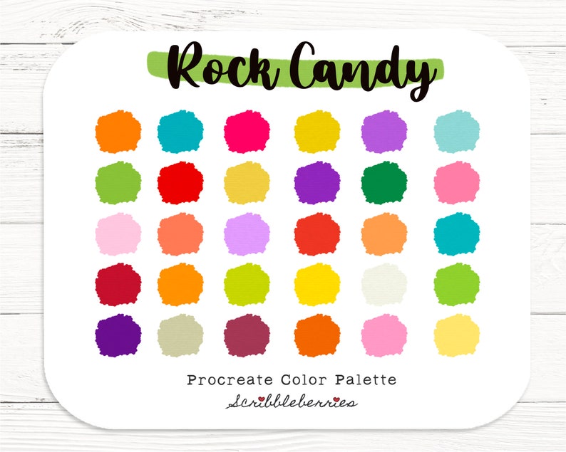 Rock Candy Procreate Color Palette Colorful Palette Color | Etsy