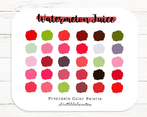 Watermelon Color Palette Colorful Palette Color Palette | Etsy
