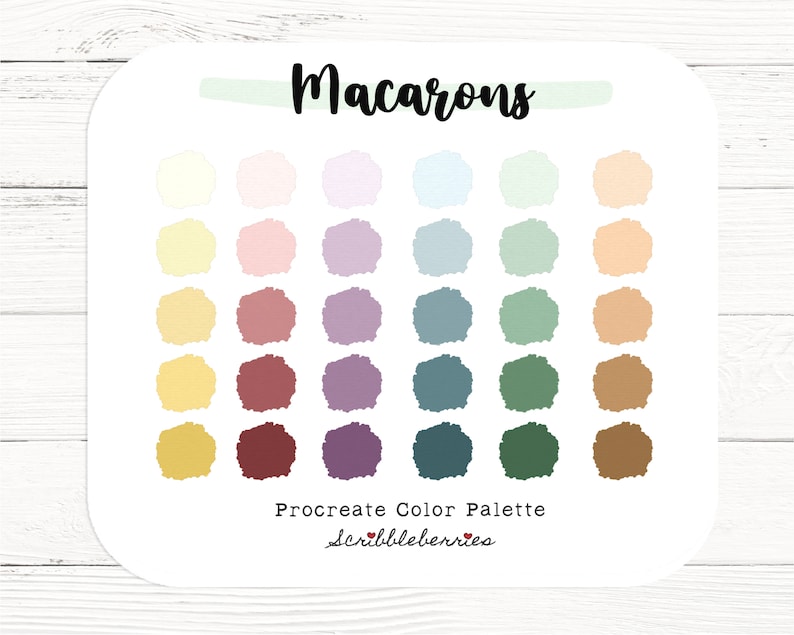 Macarons Color Palette Procreate Color Palette Color - Etsy