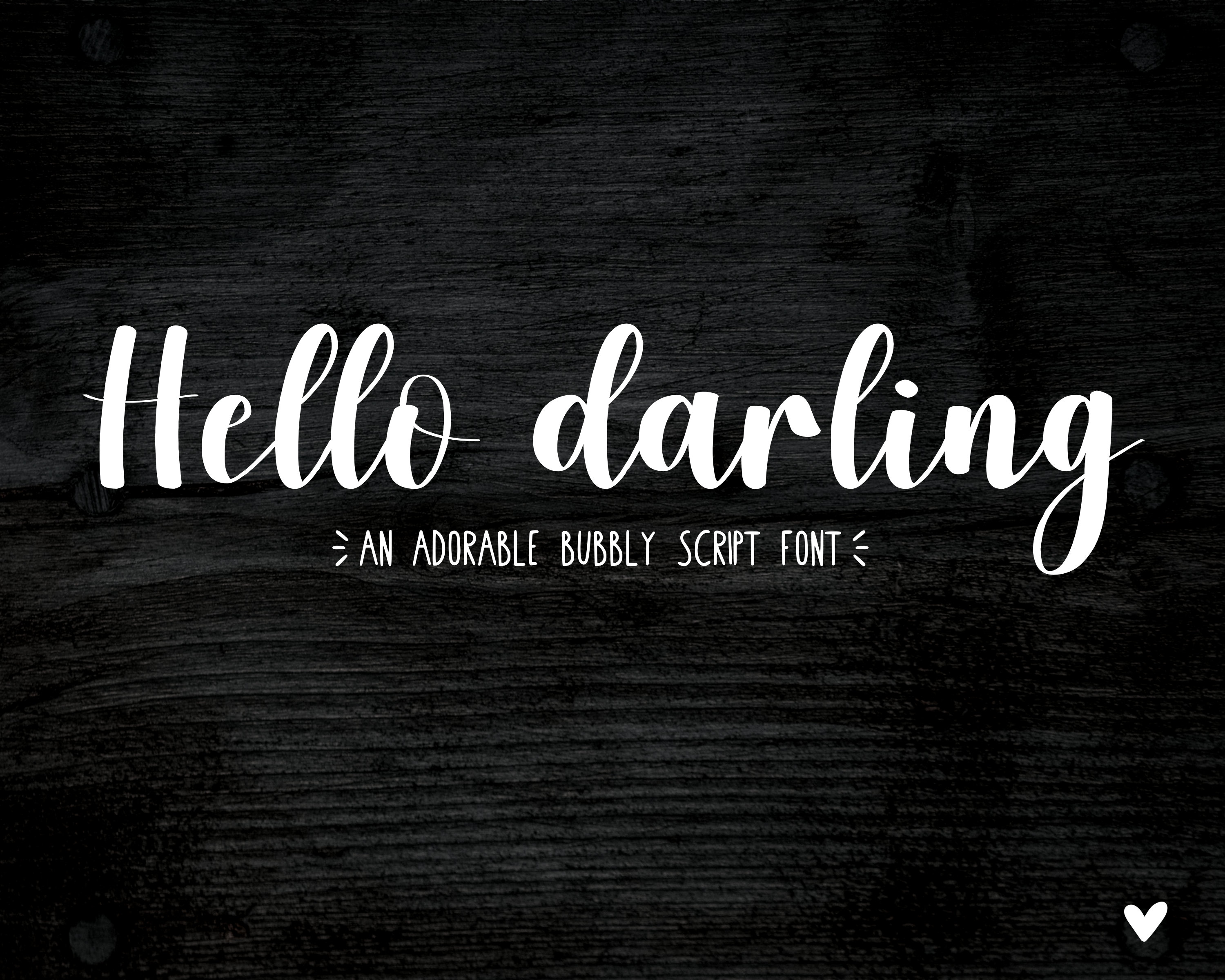 Hello Darling Script Font Cute Font Handwritten Font - Etsy