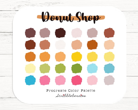 Donut Shop Color Palette Procreate Color Palette Color | Etsy