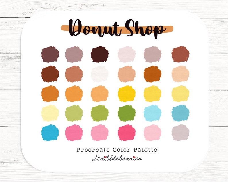 Donut Shop Color Palette Procreate Color Palette Color | Etsy