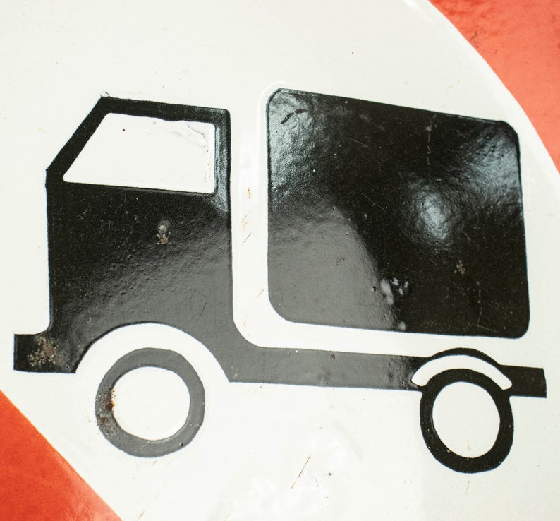 Large and Rare Vintage Enamel Road Sign Old Enamel no - Etsy