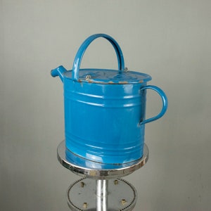 Vintage Blue Enamel Watering Can - Etsy