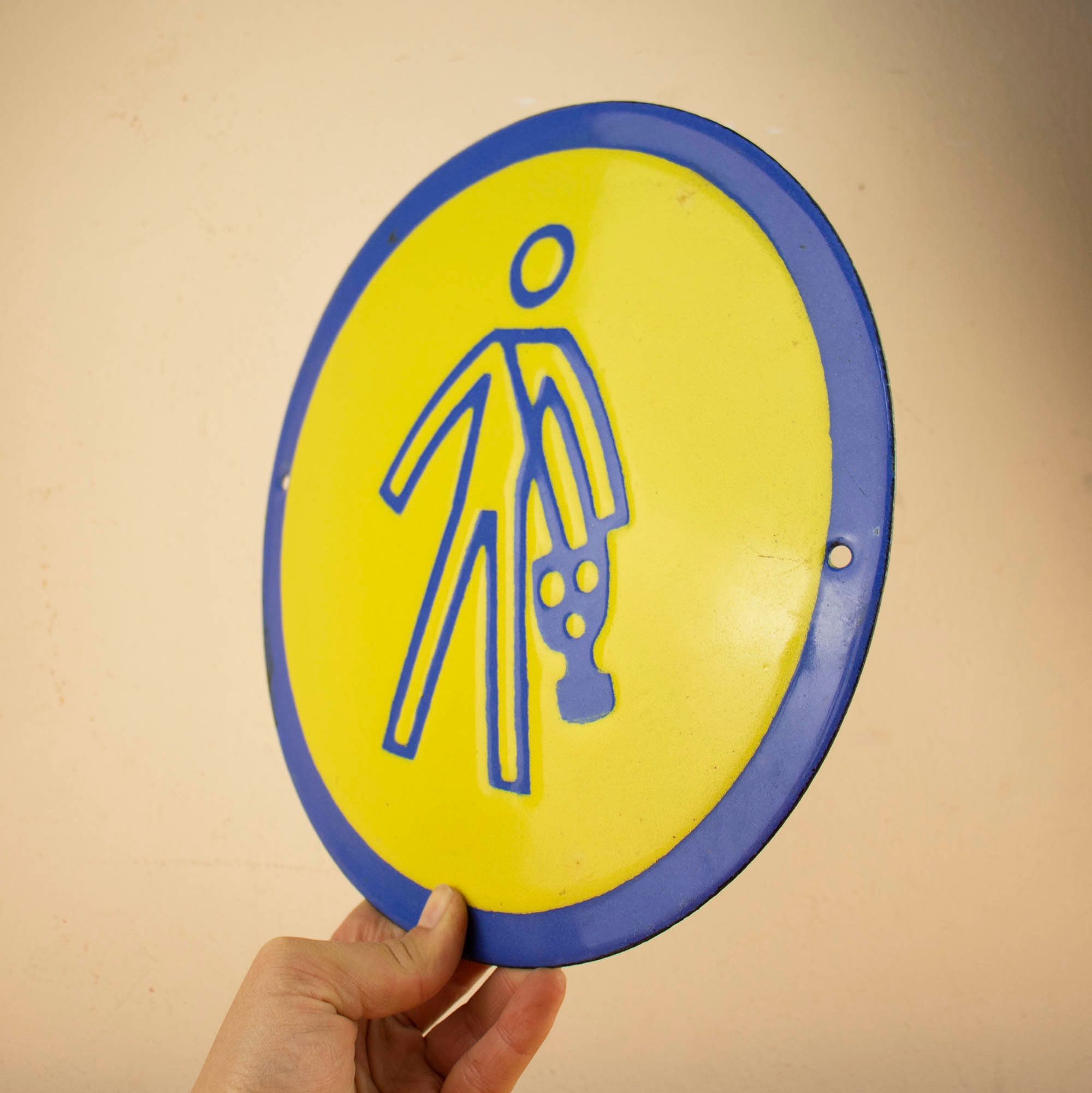 Rare Round Vintage Enamel Sign Vintage Porcelain Enamel Sign - Etsy