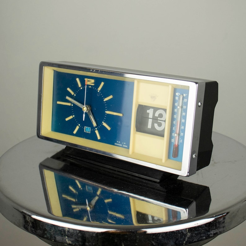 Vintage Chinese Mechanical Alarm Clock With Calendar and Thermometer - Etsy