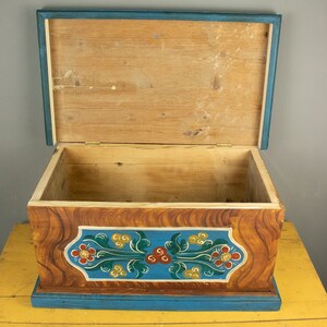 Vintage Romanian Handmade Painted Chest - Etsy