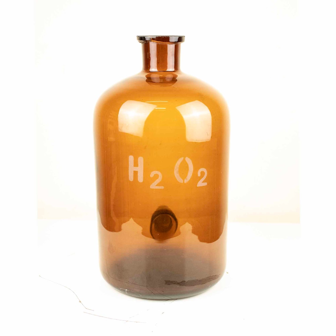 Large Vintage Chemistry Lab H2O2 Bottle Big Amber Hydrogen - Etsy Australia