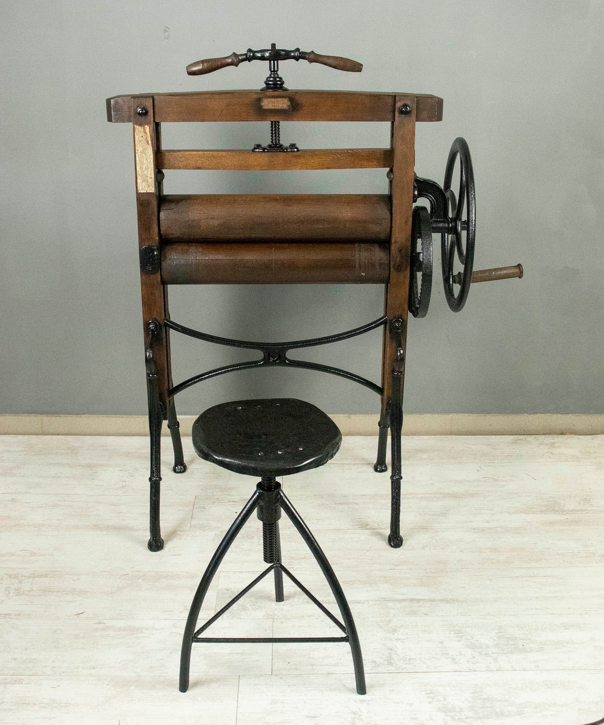 Mangle Iron 1950 Blonde Wood