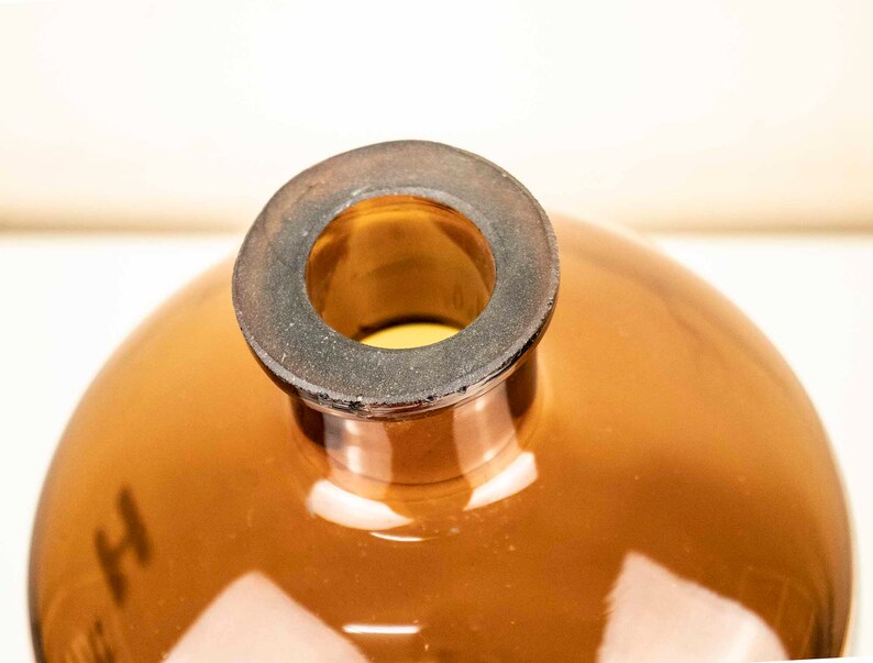 Large Vintage Chemistry Lab H2O2 Bottle Big Amber Hydrogen - Etsy
