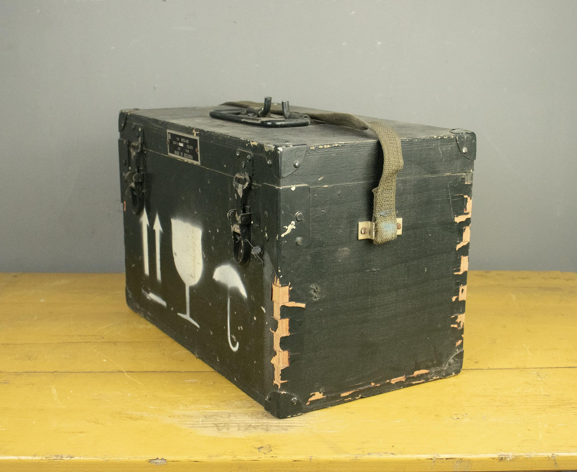Small Vintage Military Storage Trunk Old Army Storage Box - Etsy