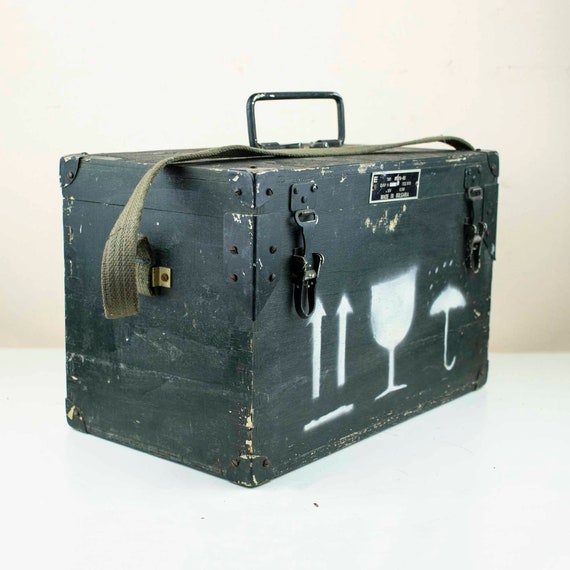 Small Vintage Military Storage Trunk Old Army Storage Box | Etsy