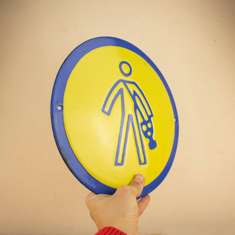 Rare Round Vintage Enamel Sign Vintage Porcelain Enamel Sign - Etsy