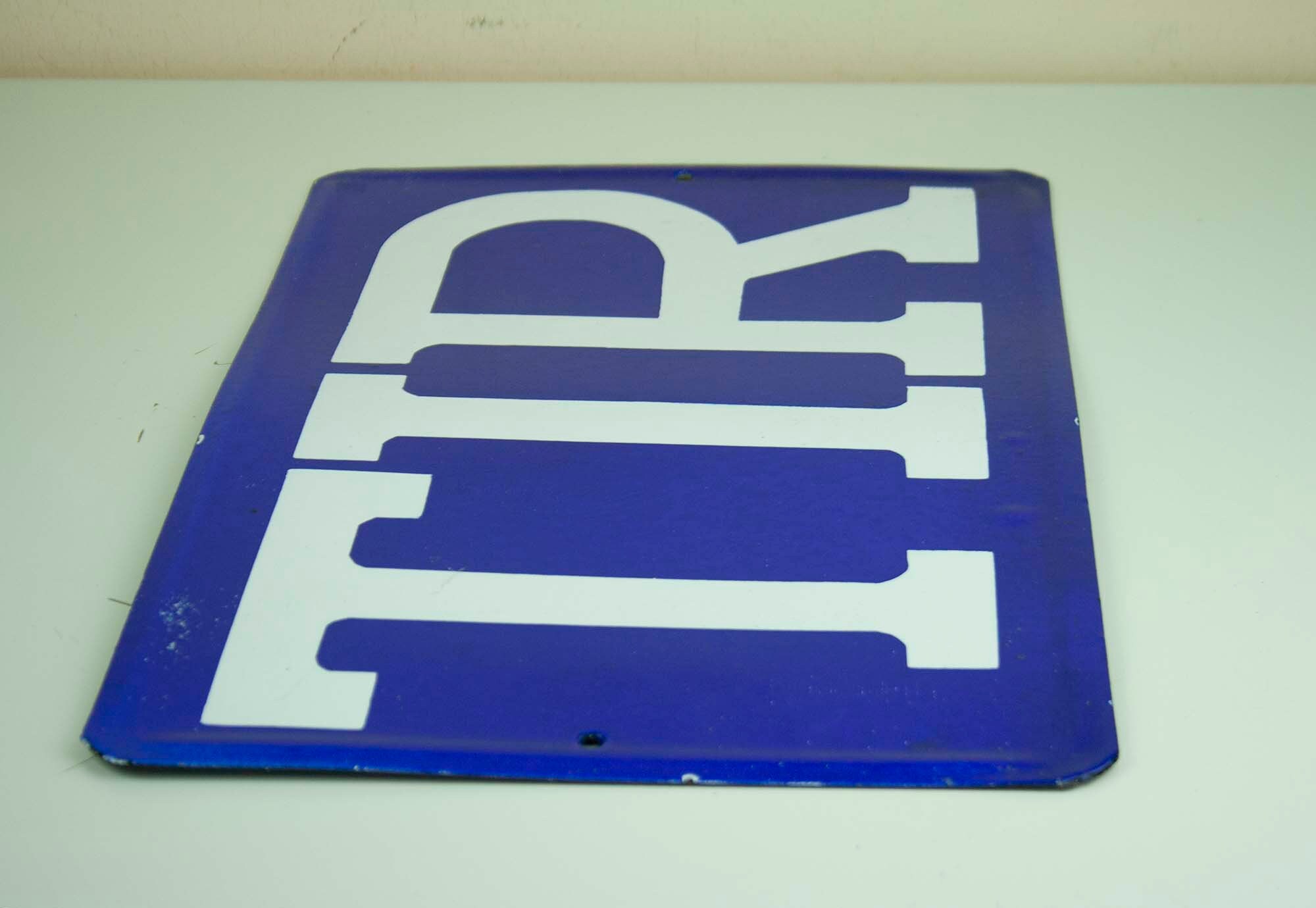 Vintage Enamel TIR sign Blue enamel TIR plate | Etsy