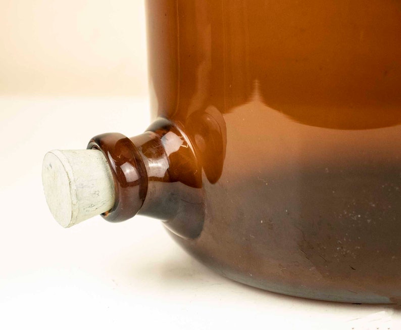 Large Vintage Chemistry Lab H2O2 Bottle Big Amber Hydrogen - Etsy