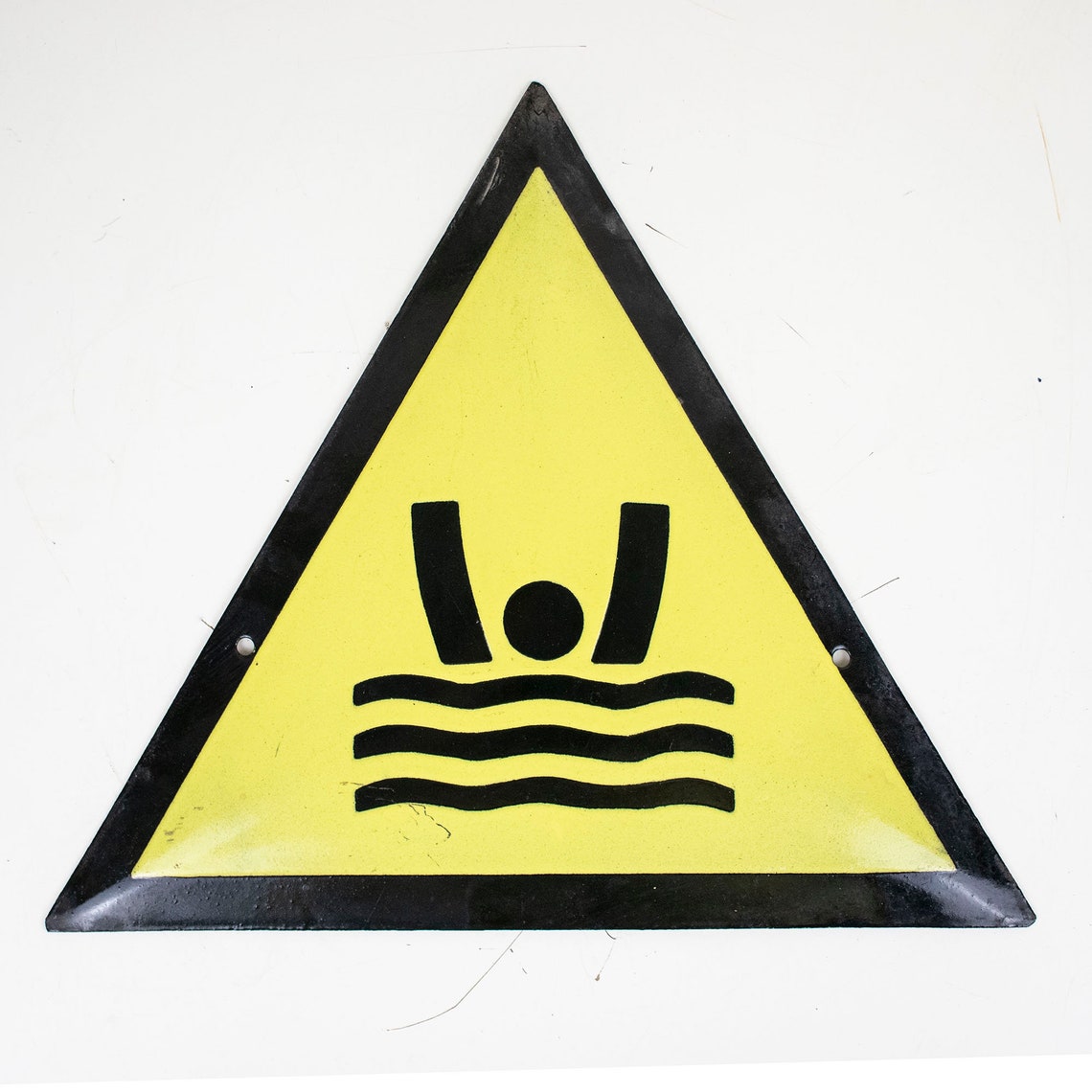Rare Vintage Enamel Warning Sign no Swimming - Etsy