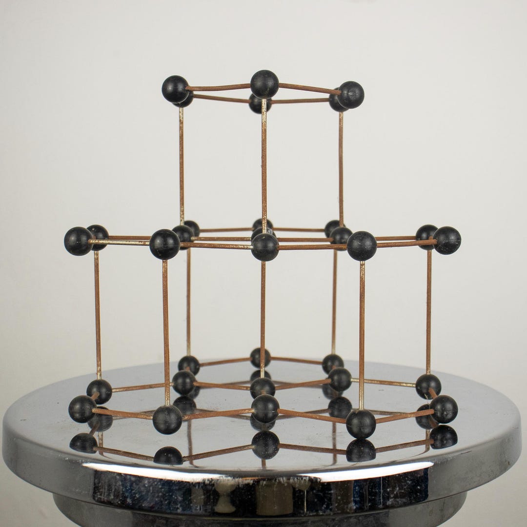 Vintage Crystal Lattice Model of Graphite - Etsy