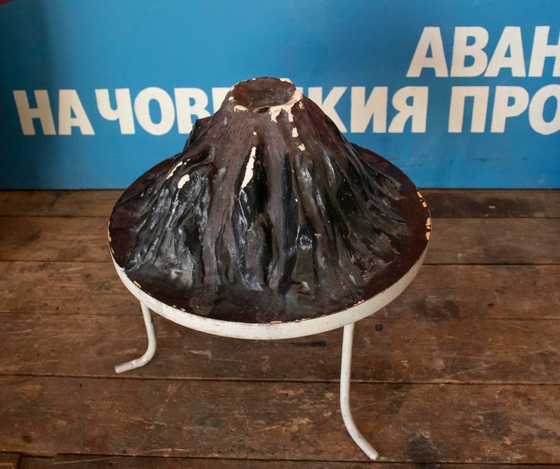 Vintage Educational Model of a Volcano - Etsy